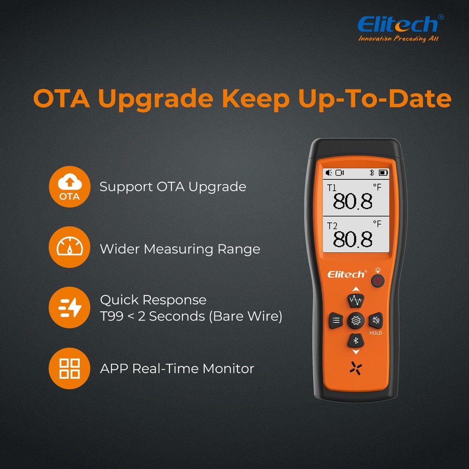 Elitech HVAC Dual Digital Temperature Thermometer Couple Probe -58~932 ...