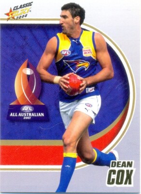2008 AFL SELECT CLASSIC - 2007 All Australian CARD #179 Dean Cox - West ...