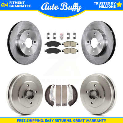 Front Rear Disc Brake Rotor Integrally Molded Pad Drum Kit For Nissan ...