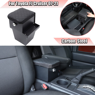 Steel Center Console Armrest Safe Storage Box w Lock For Toyota FJ ...