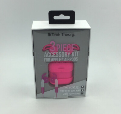 Tech Theory 3 Piece Accessory Kit For Apple Airpods Pink Shell Wings ...