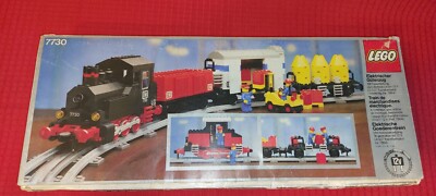 Lego 7730 Eisenbahn mit rotem Motor BA in OVP komplett von 1980 7727 ...