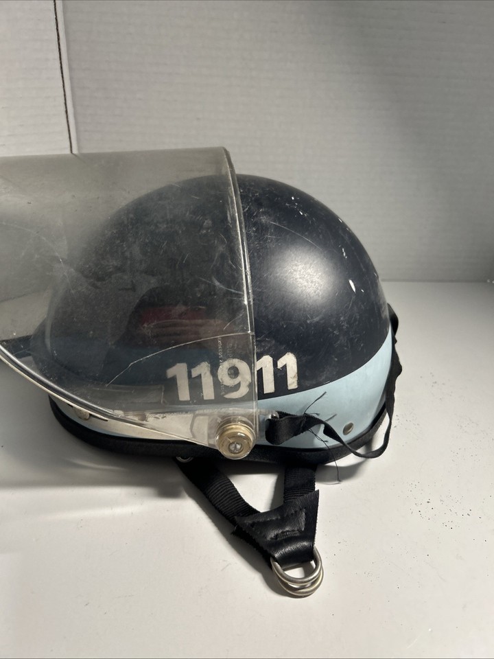 NYPD Riot Helmet And Shield - Genuine Used | eBay