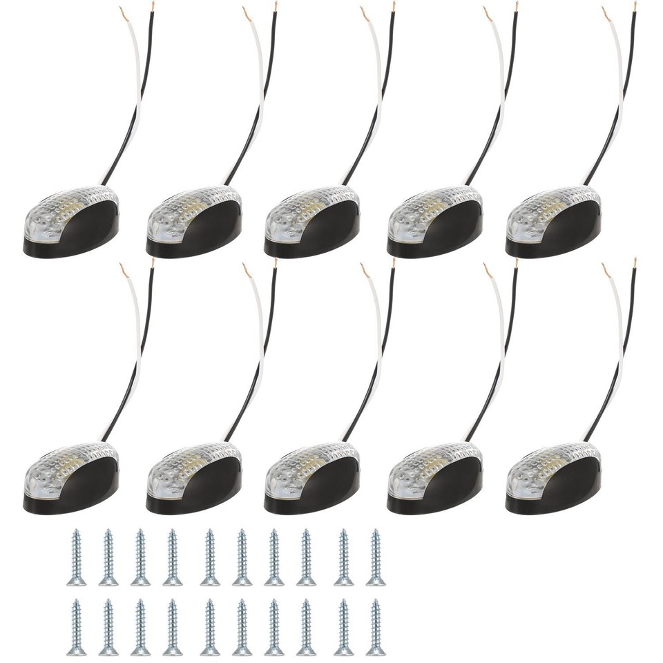 10x Red Amber LED Clearance Lights Side Marker Lamp Trailer Truck ...
