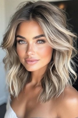 Ombre Sandy Blonde Brown Highlight Wigs 100% Human Hair Lace Front Wigs ...