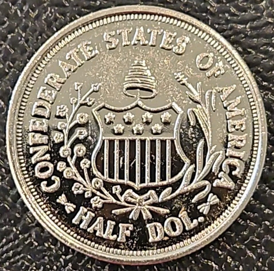 1861 CONFEDERATE STATES OF AMERICA TOKEN HALF DOLLAR MEDAL CSA CIVIL ...
