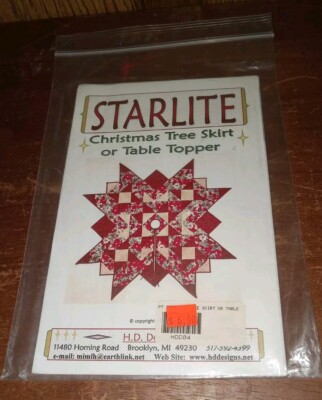 Starlite Christmas Tree Shirt by Mary Lou Hallenbeck 47x47" Quilt ...