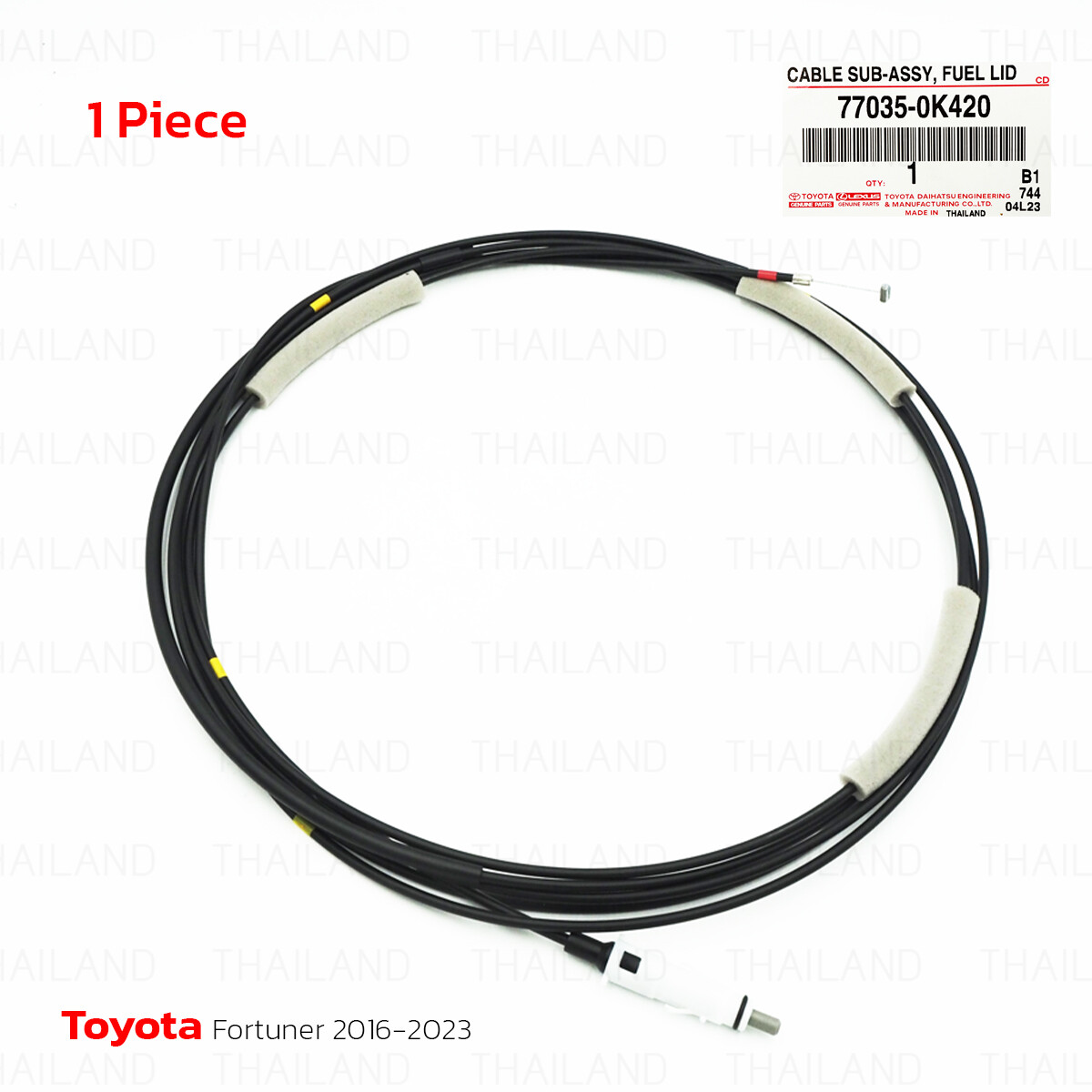 Fits Toyota Fortuner 2016 - 23 770350K420 Cable Sub-Assy Fuel Lid Lock ...