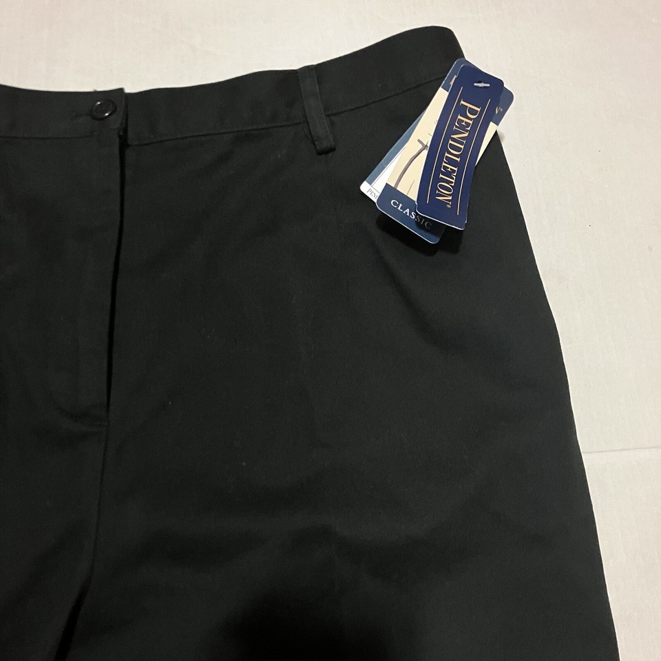 $75 Pendleton Women’s Black Classic Pants Straight Cut Pants Size 14 ...