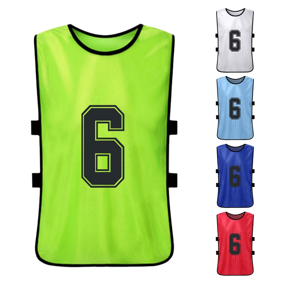 (Fluorescent Green+ Blue)24PCS Football Pinnies Quick Drying Soccer ...