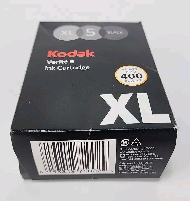 Kodak Verite 5 ALK1UA Black XL Ink Jet Cartridge | eBay