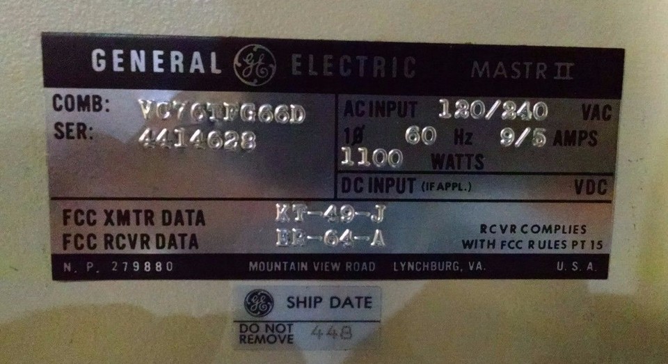 GE Ericsson Mastr II VHF High Power Repeater Base Station With V Series ...