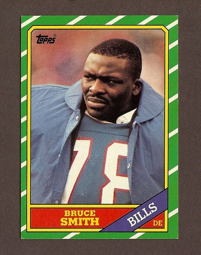 1986 Topps Football Bruce Smith RC #389 DE NFL HOF Buffalo Bills sharp ...