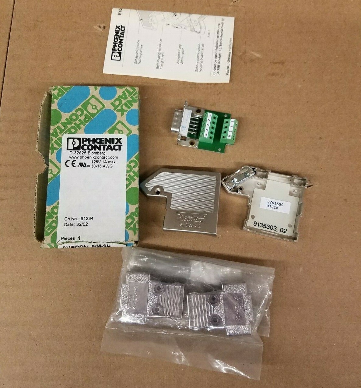 Phoenix Cable Interface SUBCON 9/M-SH, 125 V 1 A max. | eBay