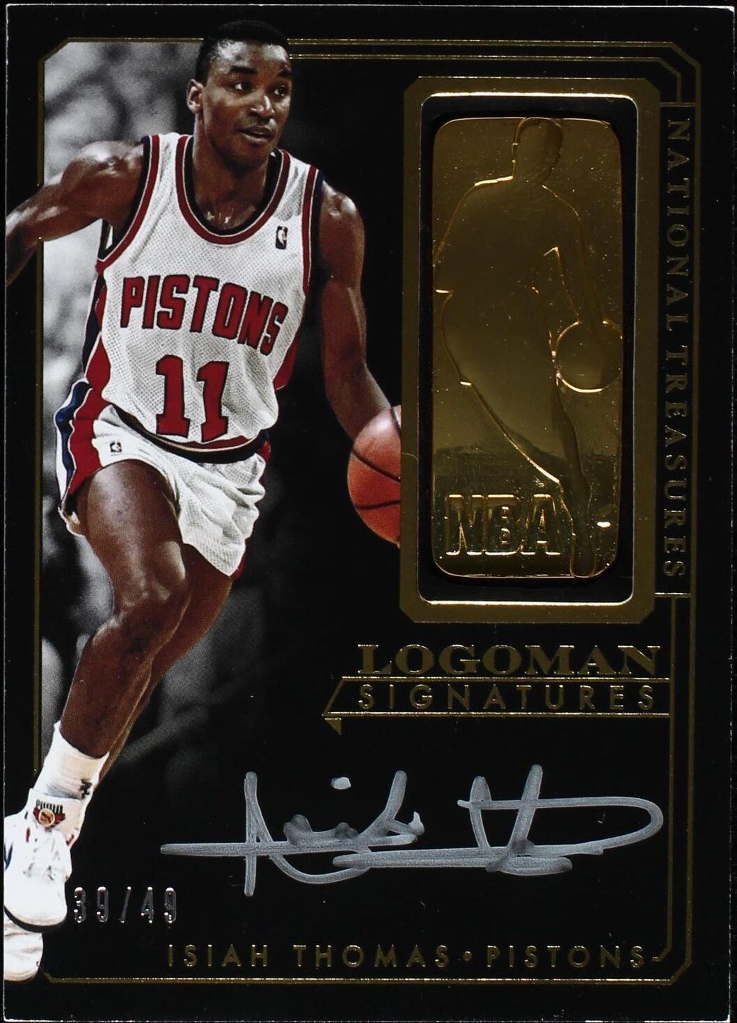 2014-15 Panini National Treasures - Gold Logoman Signatures Isiah ...
