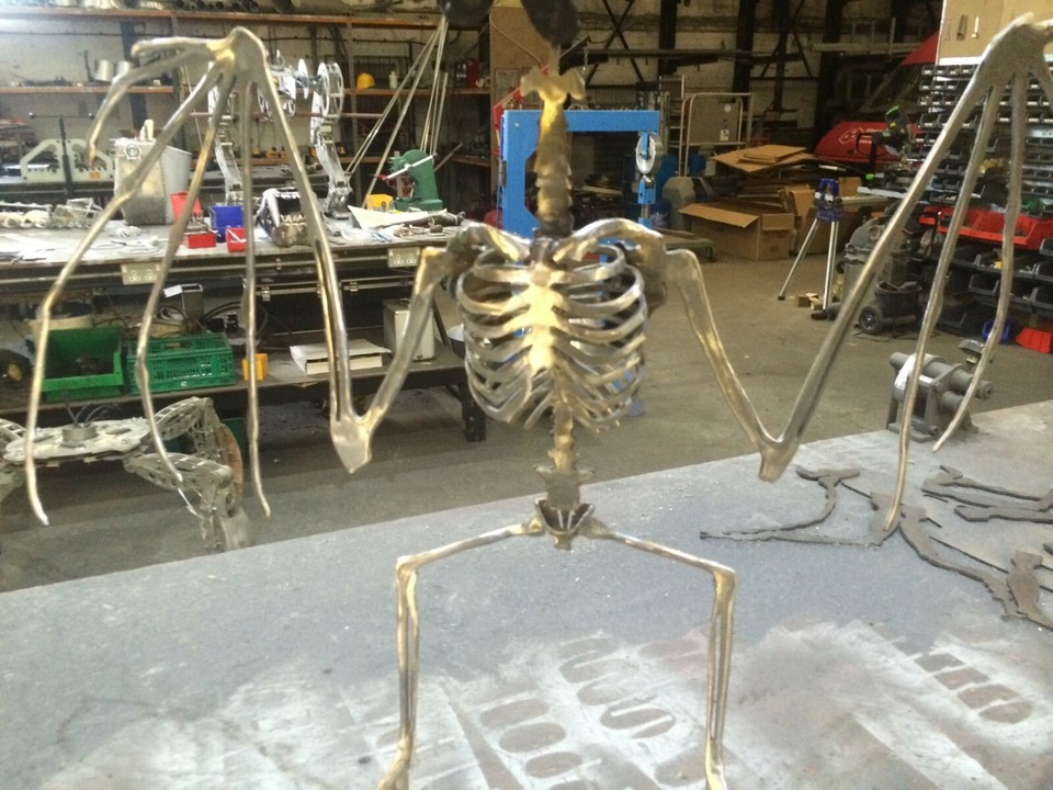 Handmade Welded Steel Bat Skeleton Sculpture | eBay UK