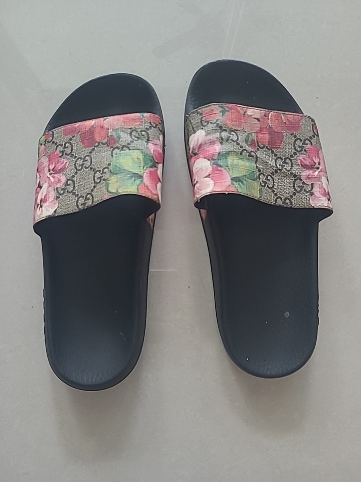 Gucci Bloom Supreme Floral Slides Women’s Designer Slides Size 7 | eBay