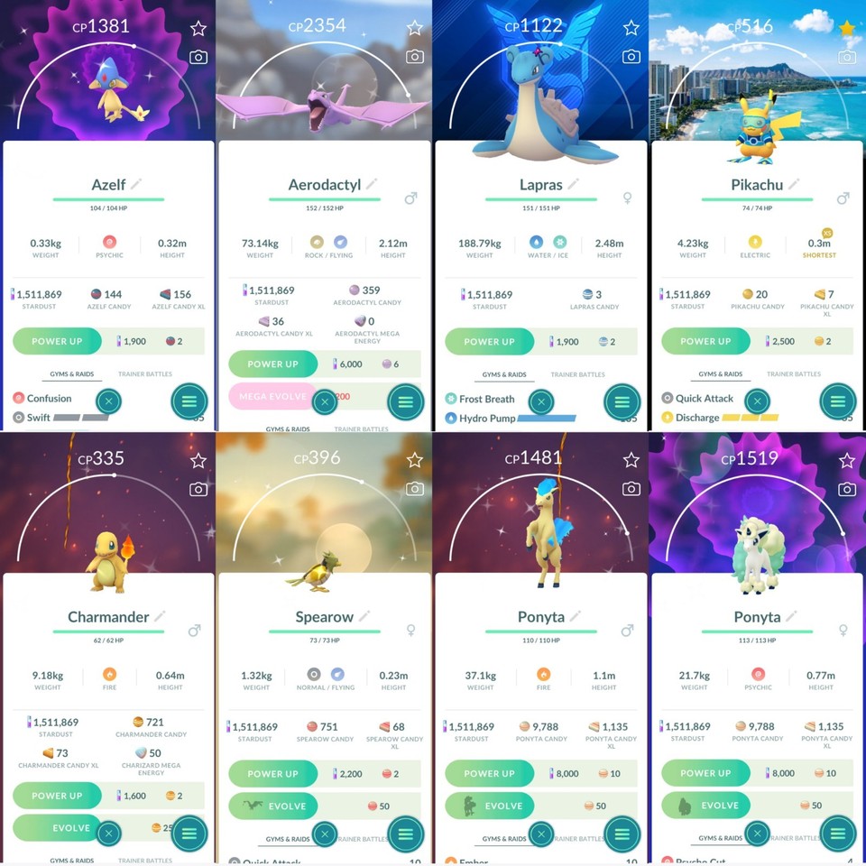 Pokemon Acc Go Old Lvl 40 129 Legendary /104 Shiny /9 Hundo | eBay