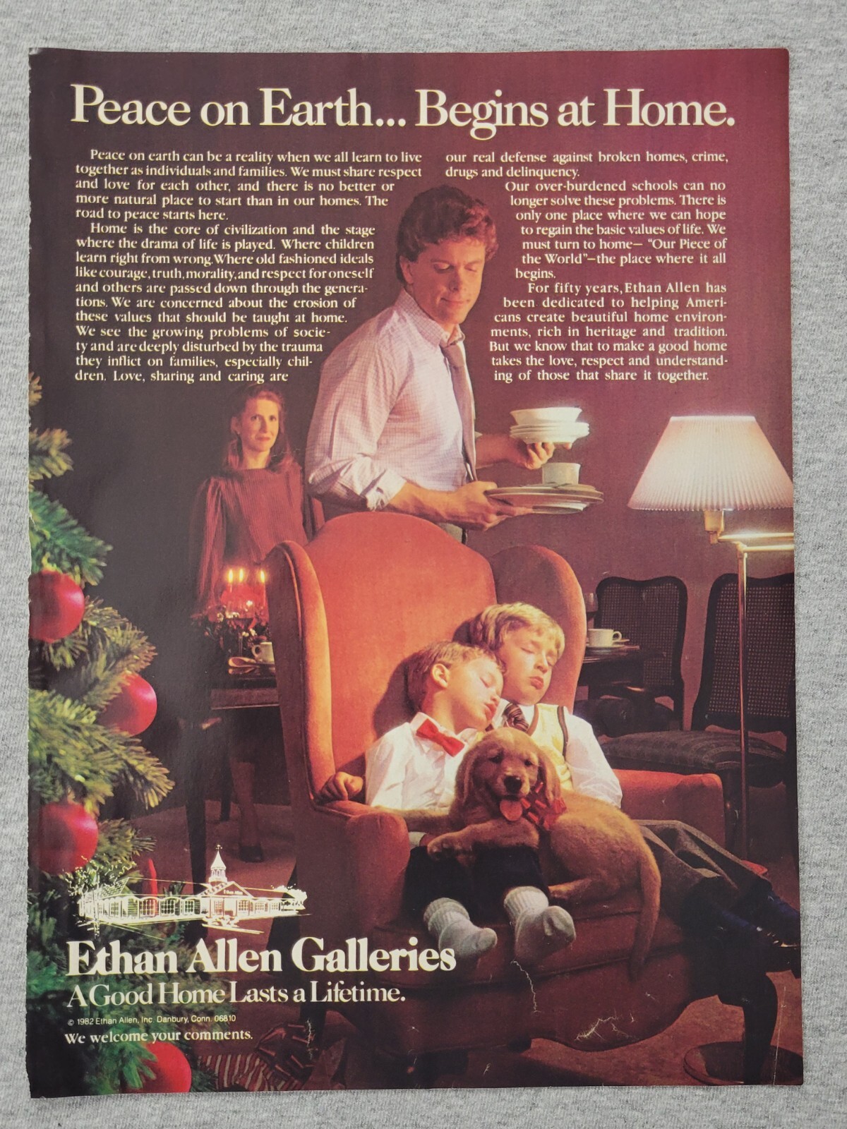 1982 Magazine Advertisement Page Ethan Allen Galleries Furniture Chair ...
