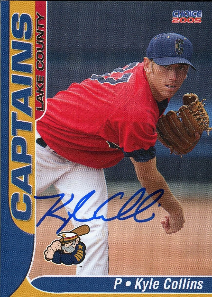 2005 Lake County Captains KYLE COLLINS Signed Card autograph AUTO ...