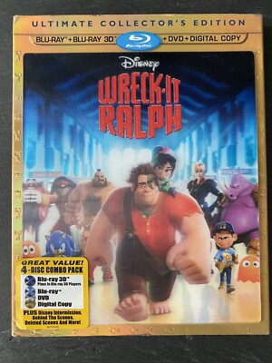 Wreck-It Ralph 3D Ultimate Collector's Ed, 4 Discs w/ RARE Lenticular ...