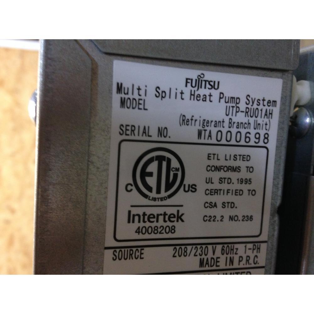 FUJITSU UTP-RU01AH 2.5 TON AIRSTAGE SINGLE TYPE REFRIGERANT BRANCH UNIT ...
