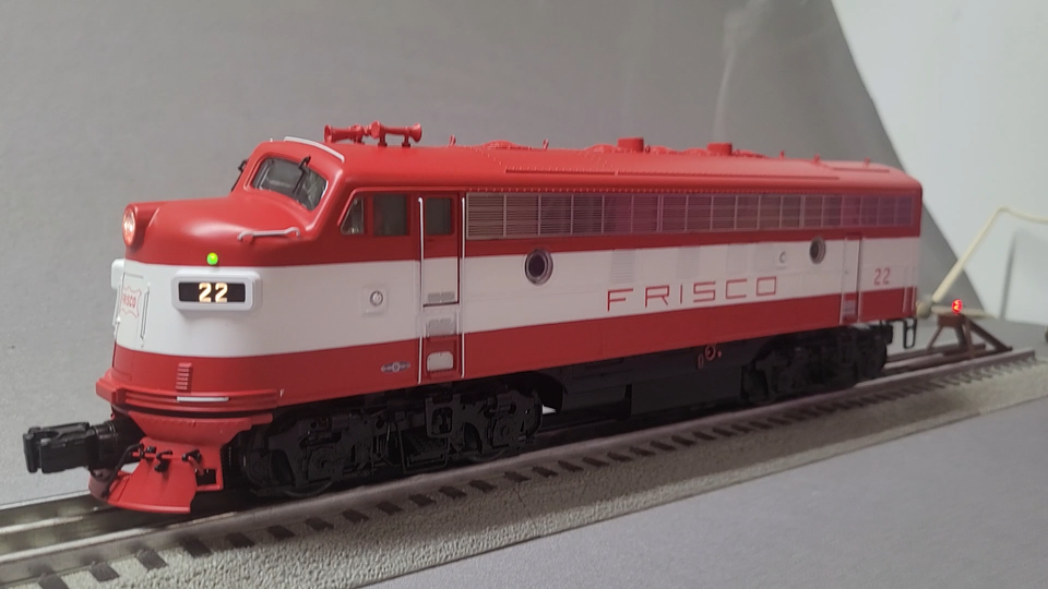 MTH PREMIER FRISCO F-7A DIESEL LOCOMOTIVE ENGINE #22 O GAUGE 20-21805-1 ...
