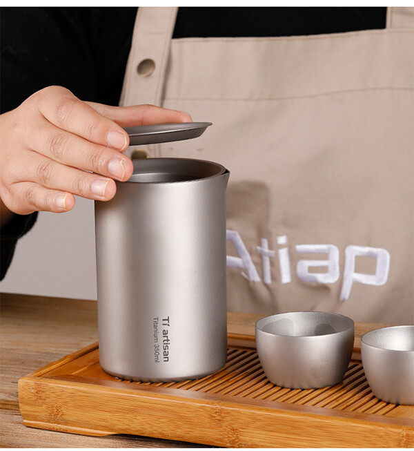 Travel Double-wall Pure Titanium Portable Tea cup Container With ...
