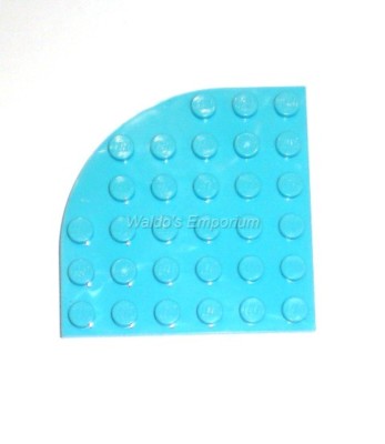 Lego Medium Azure 6 x 6 ROUND CORNER PLATE, 6003, Quantity 4, New | eBay