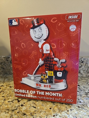 MR. RED Cincinnati Reds Mascot Bobblehead Golf Bobble of the Month ...