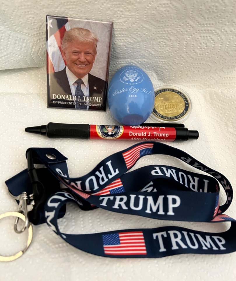 TRUMP INAUGURATION PEN (2) WHITE HOUSE & EAGLE SEAL GOLD SIGNED ...