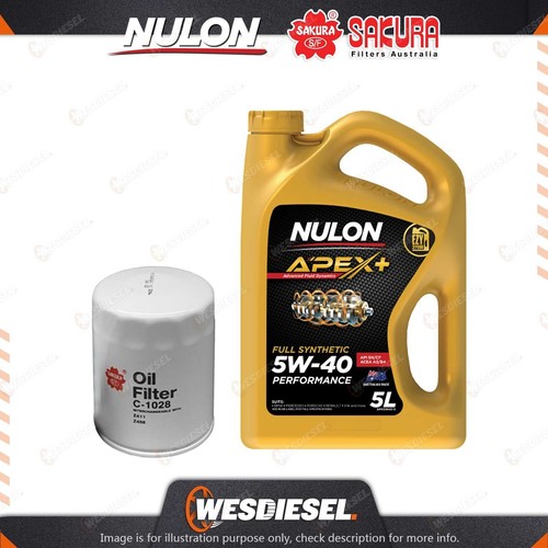 Sakura Oil Filter 5L APX5W40 Engine Oil Kit for Smart Forfour R454 ...