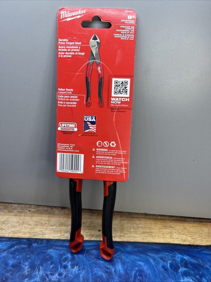 Milwaukee MT558 8" Diagonal Comfort Grip Cutting Pliers | eBay