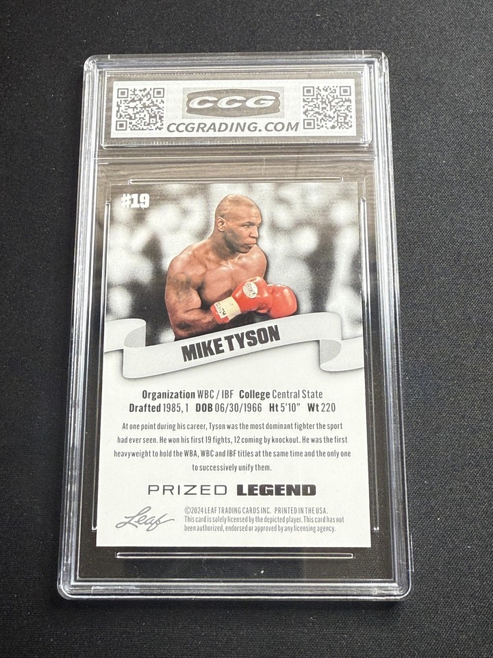Mike Tyson 2024 Leaf Prized Legend CCG 10 | eBay
