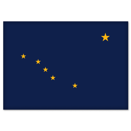 Alaska State Flag car bumper sticker 5" x 4" | eBay