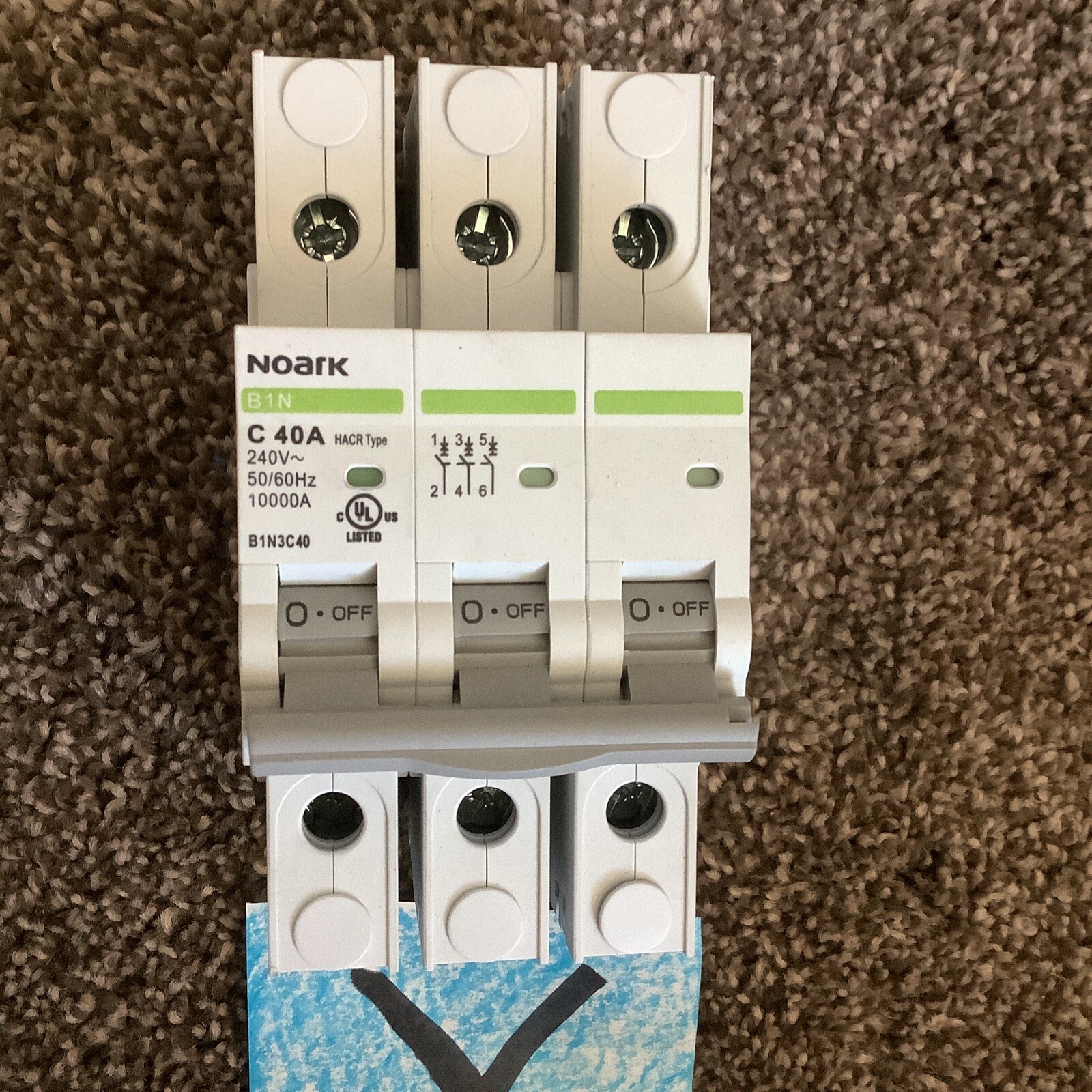 Noark 3 Pole 40A Circuit Breaker E355392 | eBay