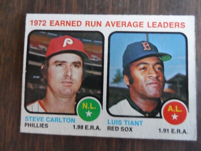 1973 TOPPS BASEBALL #65 E.R.A. LEADERS CARLTON AND TIANT EX/MT A-666 | eBay