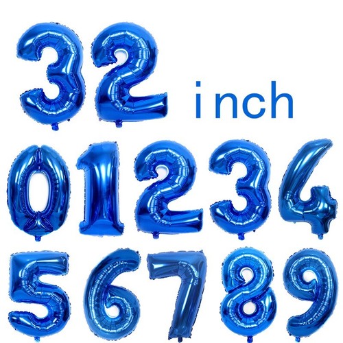 32Inch/81cm Number Foil Balloons Number Ballon Happy Birthday Party ...