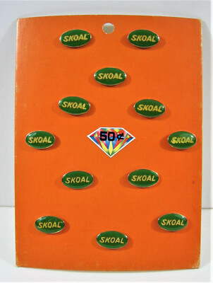Vintage Skoal Chewing Tobacco Pin Display 12 On Card Old Stock | eBay