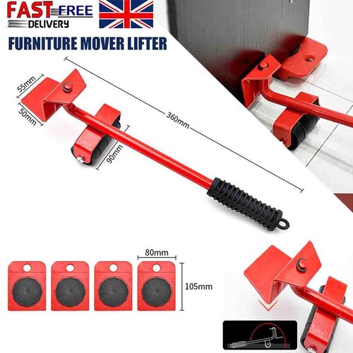 Heavy Furniture Lifter Moving Tool Easy & Safe Slider Mover Wheels ...