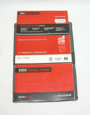 2005 Dodge Stratus Factory Original Glovebox Owners Manual Book ...