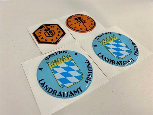 Bayern BMW Stadt State Badges Set *3D Gel* German Sign Plate Plakette ...