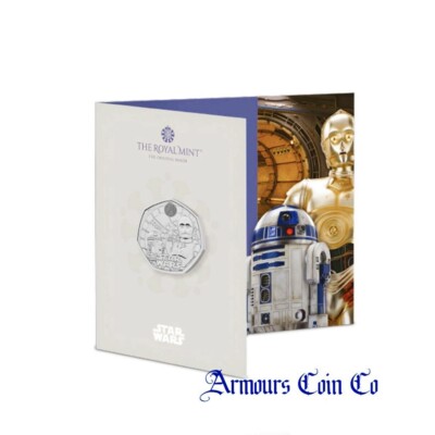 2023 Star Wars R2-D2 + C-3PO Brilliant Uncirculated 50p Royal Mint ...