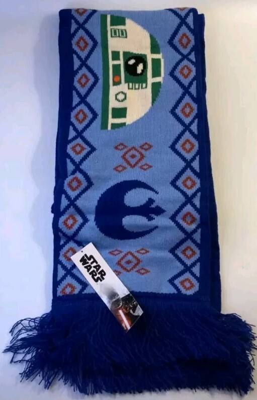 Star Wars R2-D2 Blue Knit Scarf Culturefly Exclusive Darth Vader Luke ...