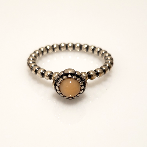 Pandora Sterling Silver Birthday Blooms October Opal Ring 190854POP ...