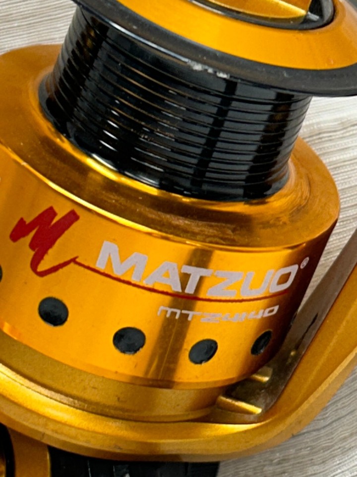 Matzuo MTZ 4140 5.2:1 Ratio Spinning Orange Fishing Reel Excellent ...