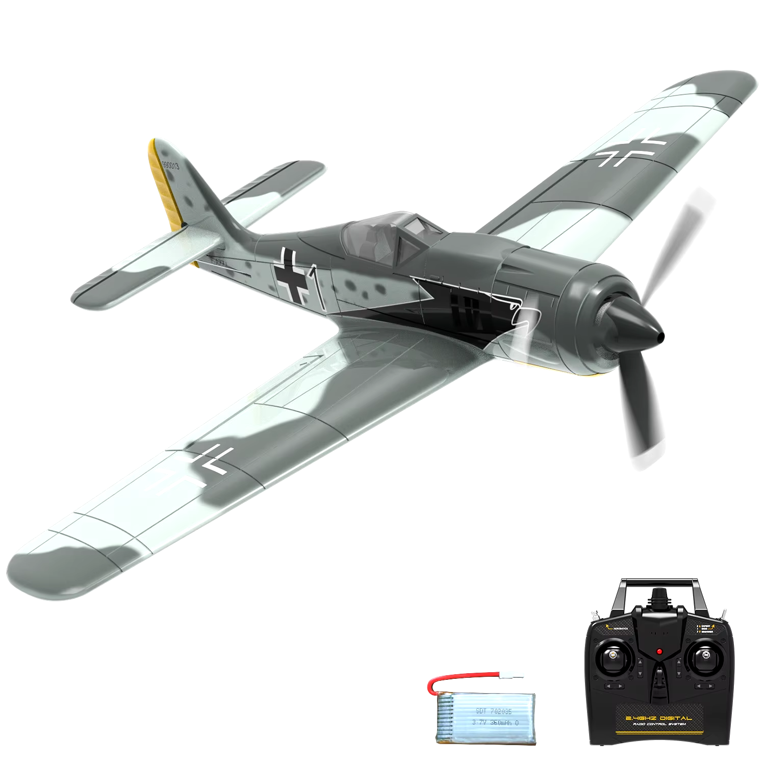 Volantex New Spitfire RC Plane EPP 400Mm Wingspan RC Fighter One Key ...