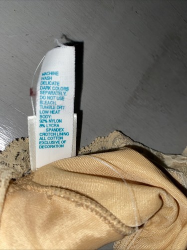 Vtg Victoria Secret Liquid Satin Lace High Cut Shiny Panties Size L USA ...