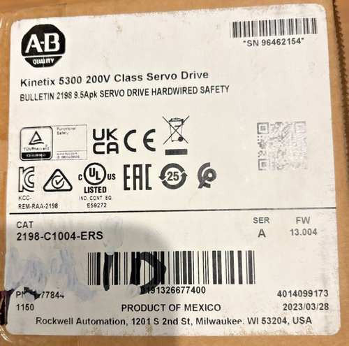 New Allen Bradley 2198-C1004-ERS Kinetix 5300 Servo Drive Safety Module ...