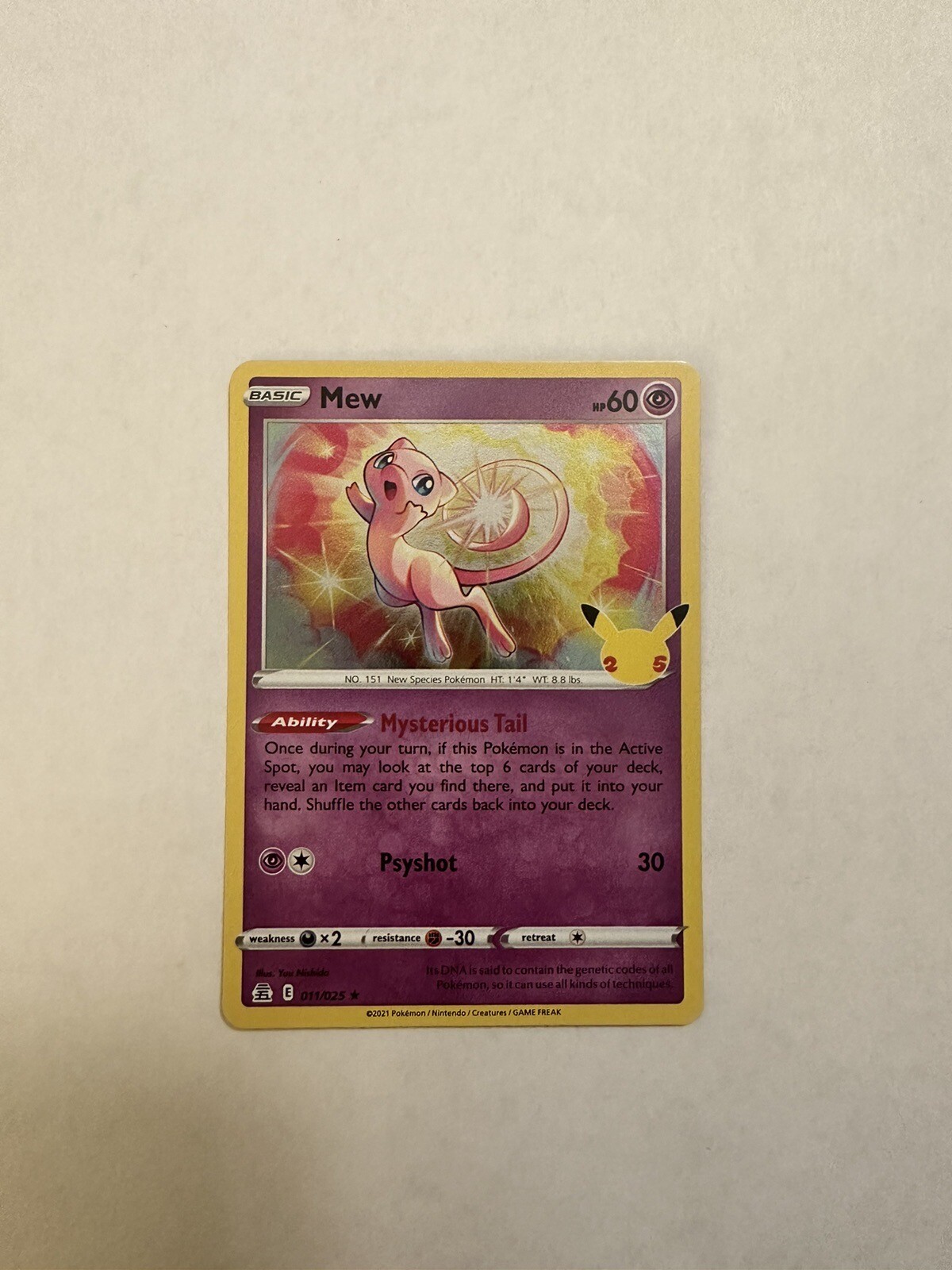 Pokémon TCG Mew Celebrations 011/025 Holo Holo Rare | eBay